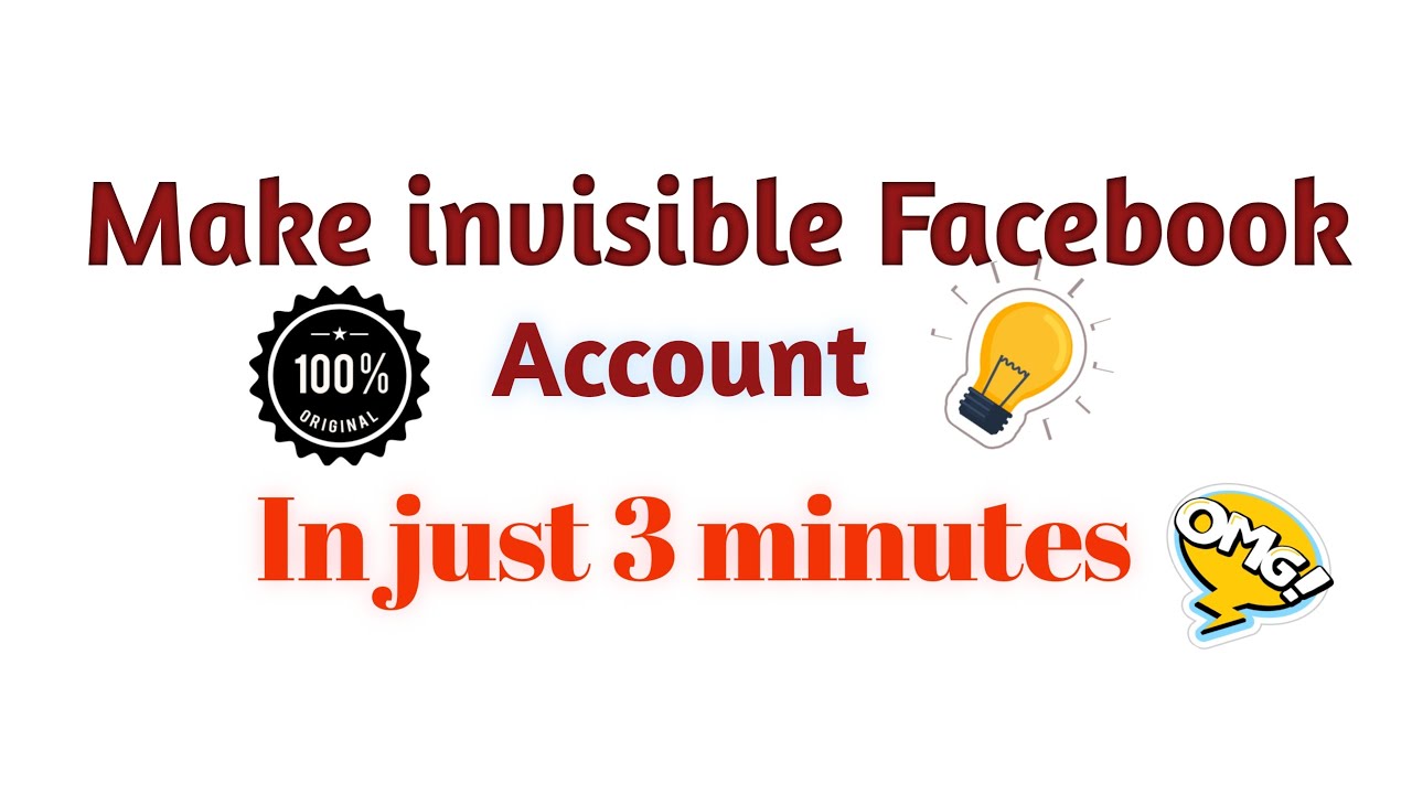 How to create invisible facebook account || Make invisible name fb I'd ...