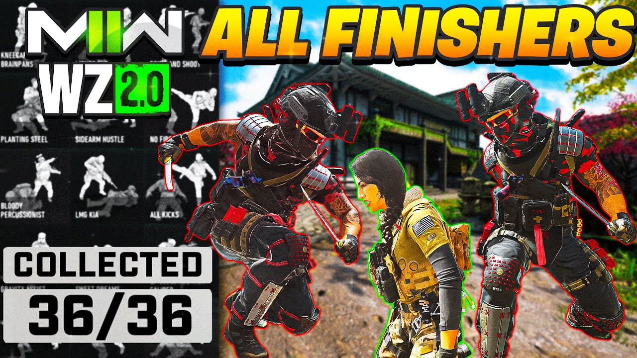 ALL 36 Finishing Moves in Modern Warfare 2 | ALL Warzone 2 Executions (Standing, Prone ...