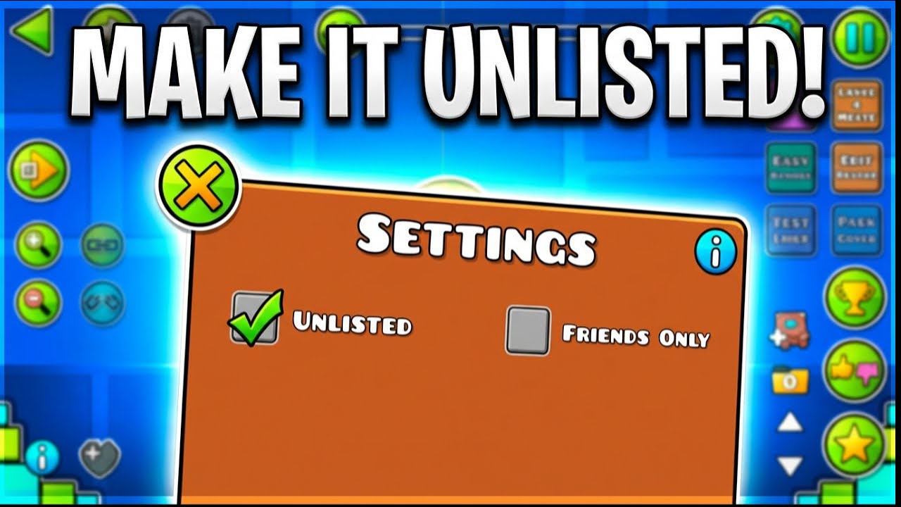 How To Make Your GD Level Unlisted - YouTube