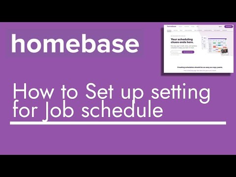 Homebase - How to Set up setting for Job schedule | TopBizGuides - YouTube