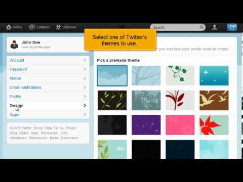 How to change your profile theme on Twitter - YouTube