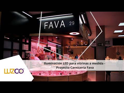 Iluminación LED para vitrinas a medida | Carnicería Fava