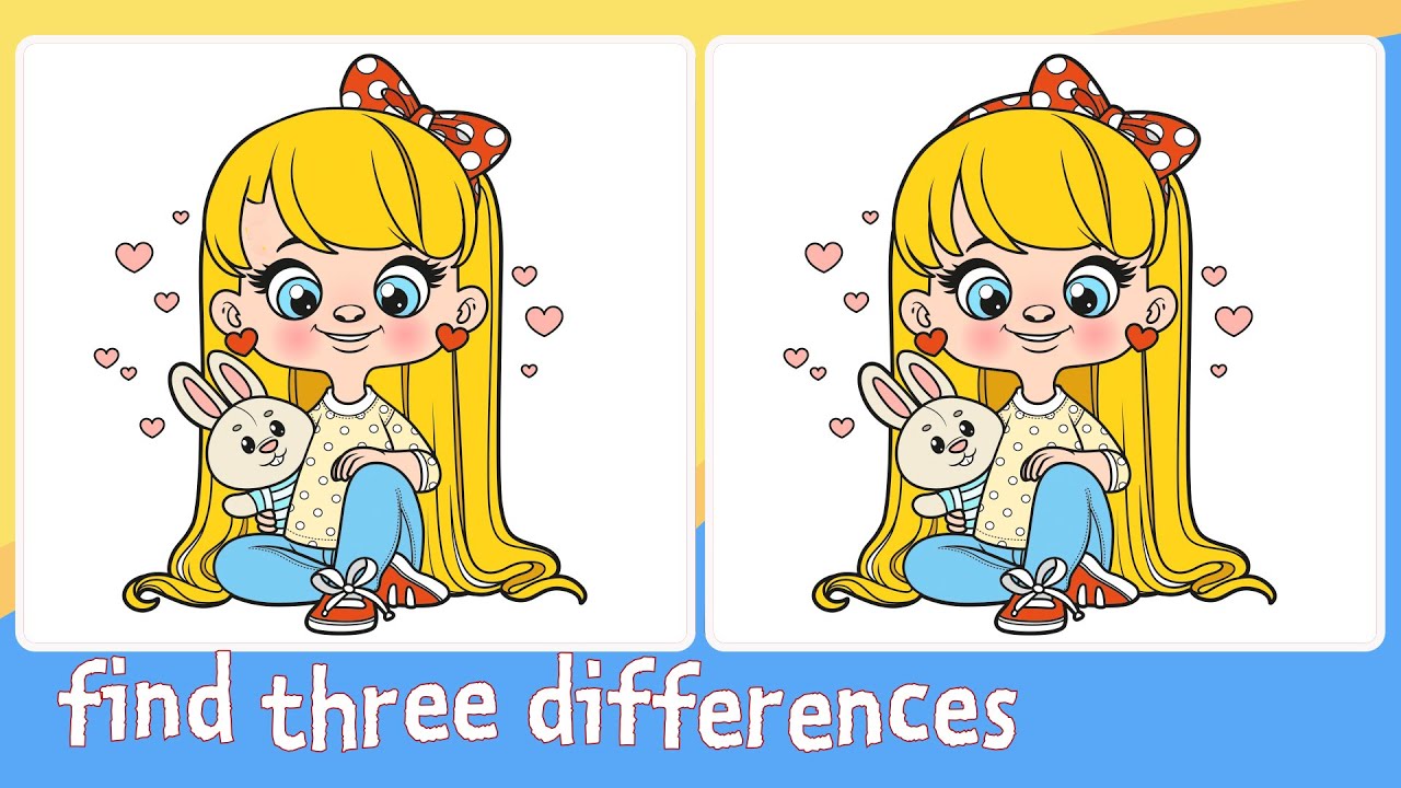 BRAIN GAME--Find Three Differences--#108 - YouTube