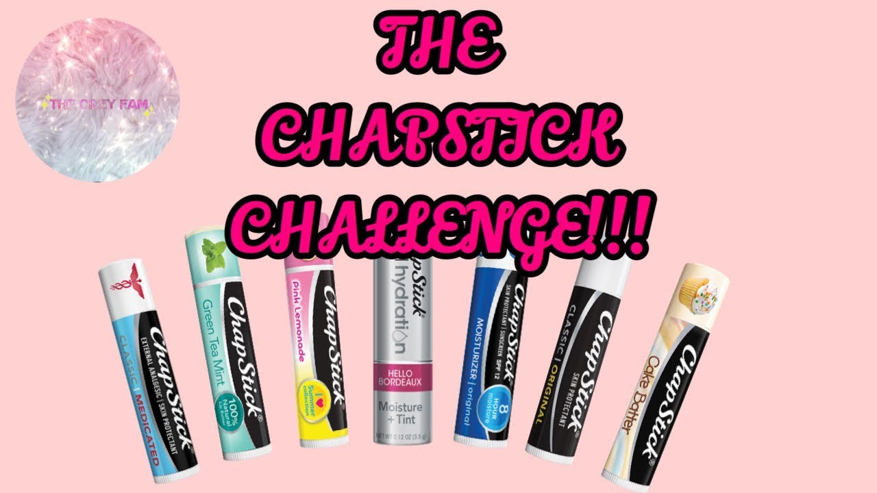 Chapstick Challenge!!!!🍒🍇🍊🍎🌈 - YouTube