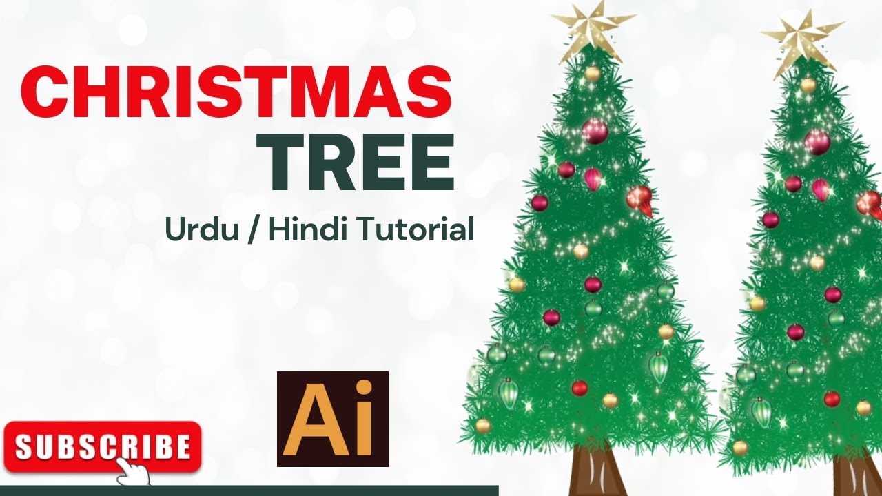 Christmas tree design in illustrator - YouTube