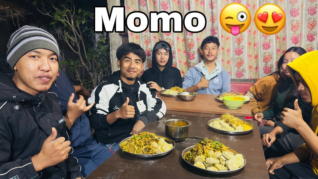 BUFFALO MOMO AND CHOWMEIN CHALLENGE WITH MY SIBLINGS NEPALI STREET FOOD ...