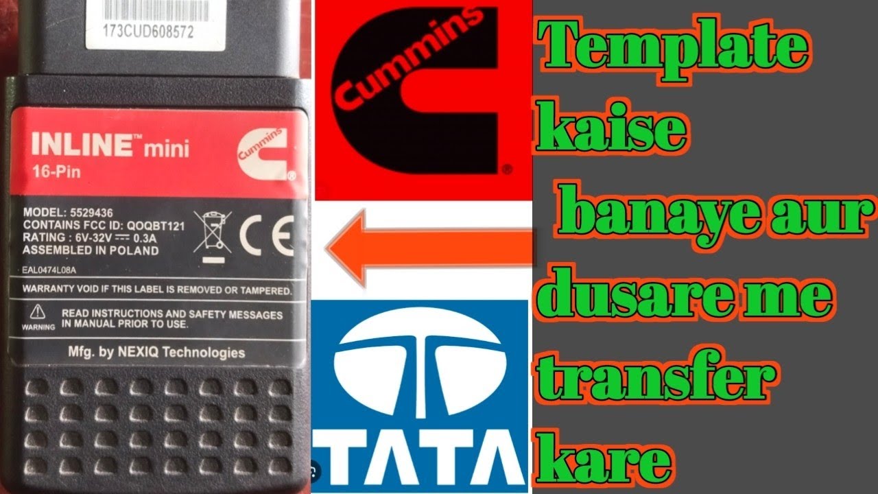 tata cummins template kaise banaye aur dusare me transfer kare,tata bs6 ...