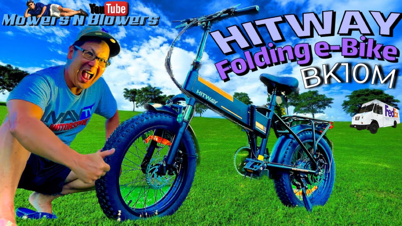 HITWAY BK10M Folding Electric Bike 20x4”Fat Tires 750W Hub Motor 48V ...