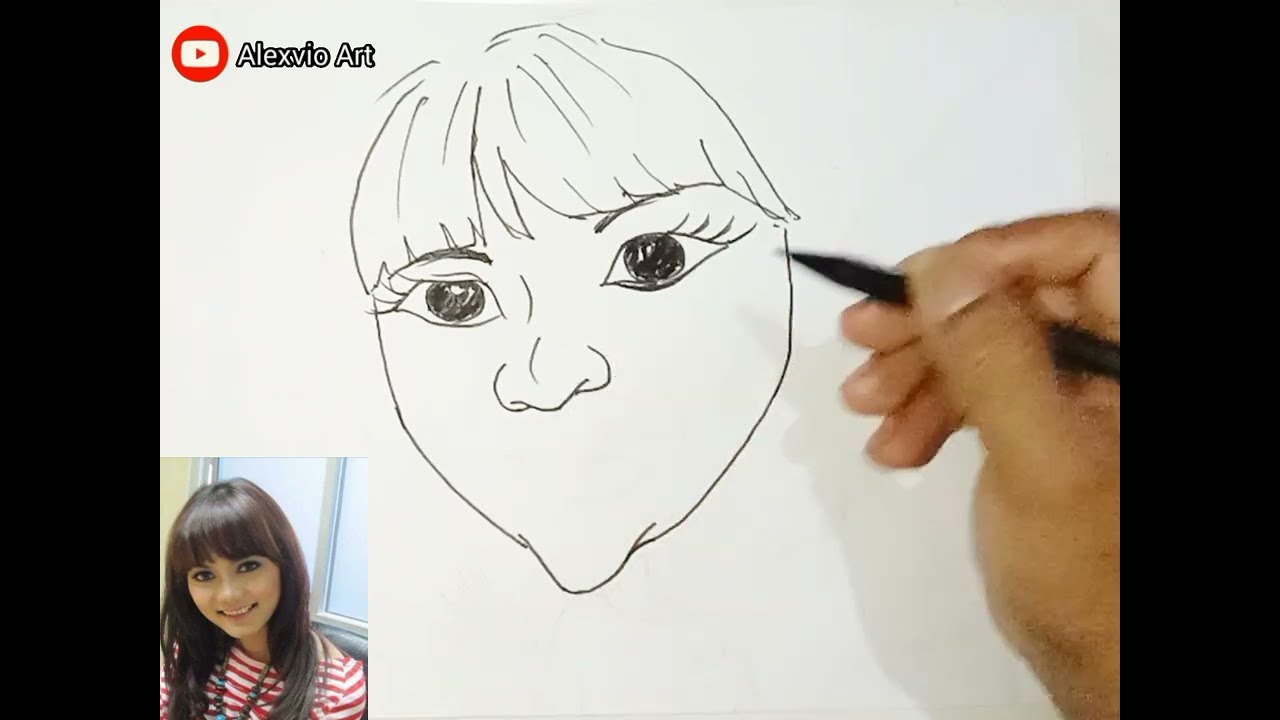 CARA SEDERHANA MENGGAMBAR KARIKATUR RINA ‼️ how to draw simple ...