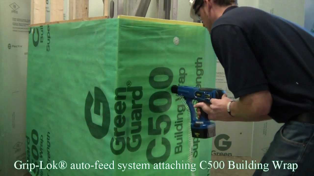 Fastening Solutions for Green Guard building wrap - YouTube