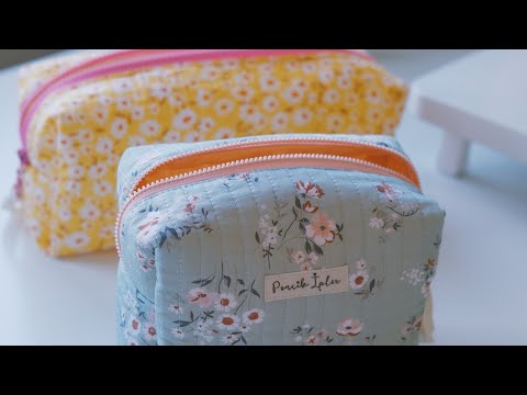 Makyaj Çantası Dikimi | Kutu Çanta | Sewing Zippered Box Pouch