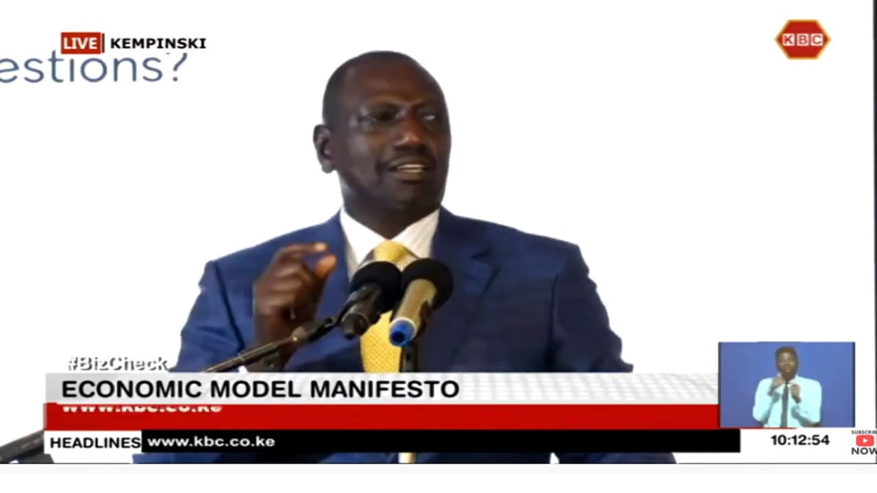 DP Ruto speaks during Economic Model Manifesto Launch by KEPSA - YouTube