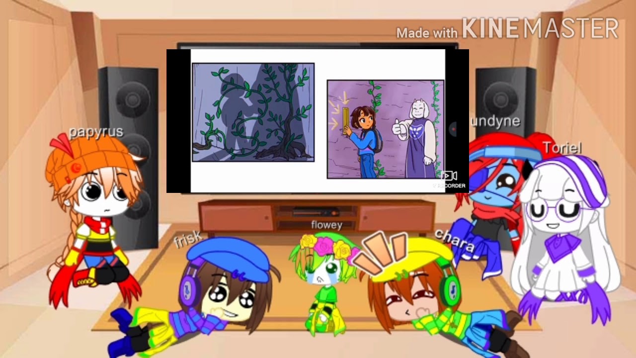 Undertale react to cafe frisk 🥧🍫 episode 2 ~ By: magic bird cat Offc 4 ...