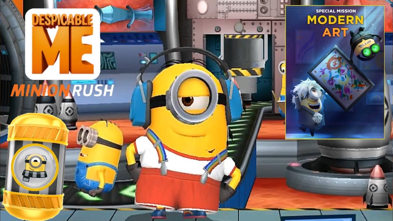 Minion rush Old School Stuart MODERN ART special mission - YouTube