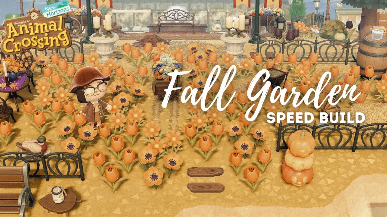 Fall Garden Speed Build | Animal Crossing New Horizons - YouTube