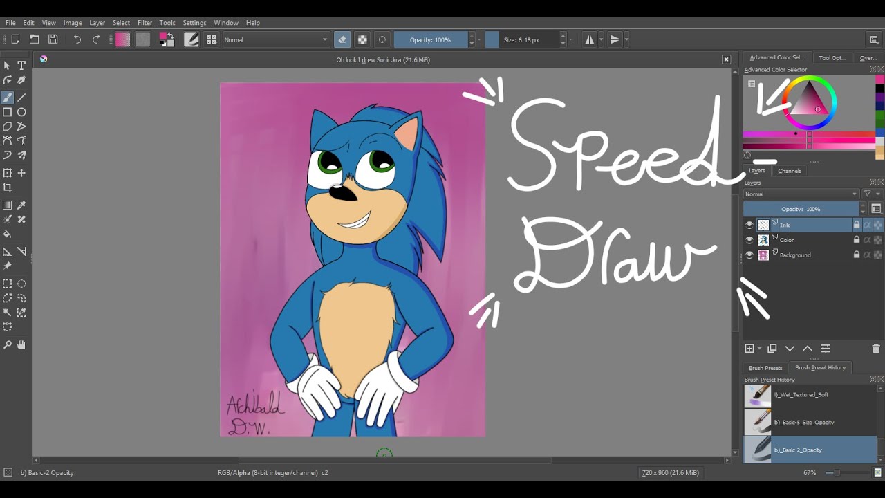 Speed-Draw: Movie Sonic - YouTube