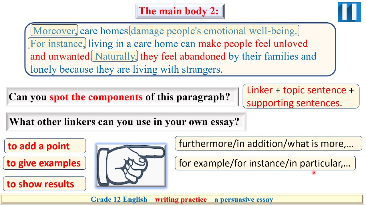 Grade 12 art English Unit 5 Writing Practice Persuasive Essay - YouTube