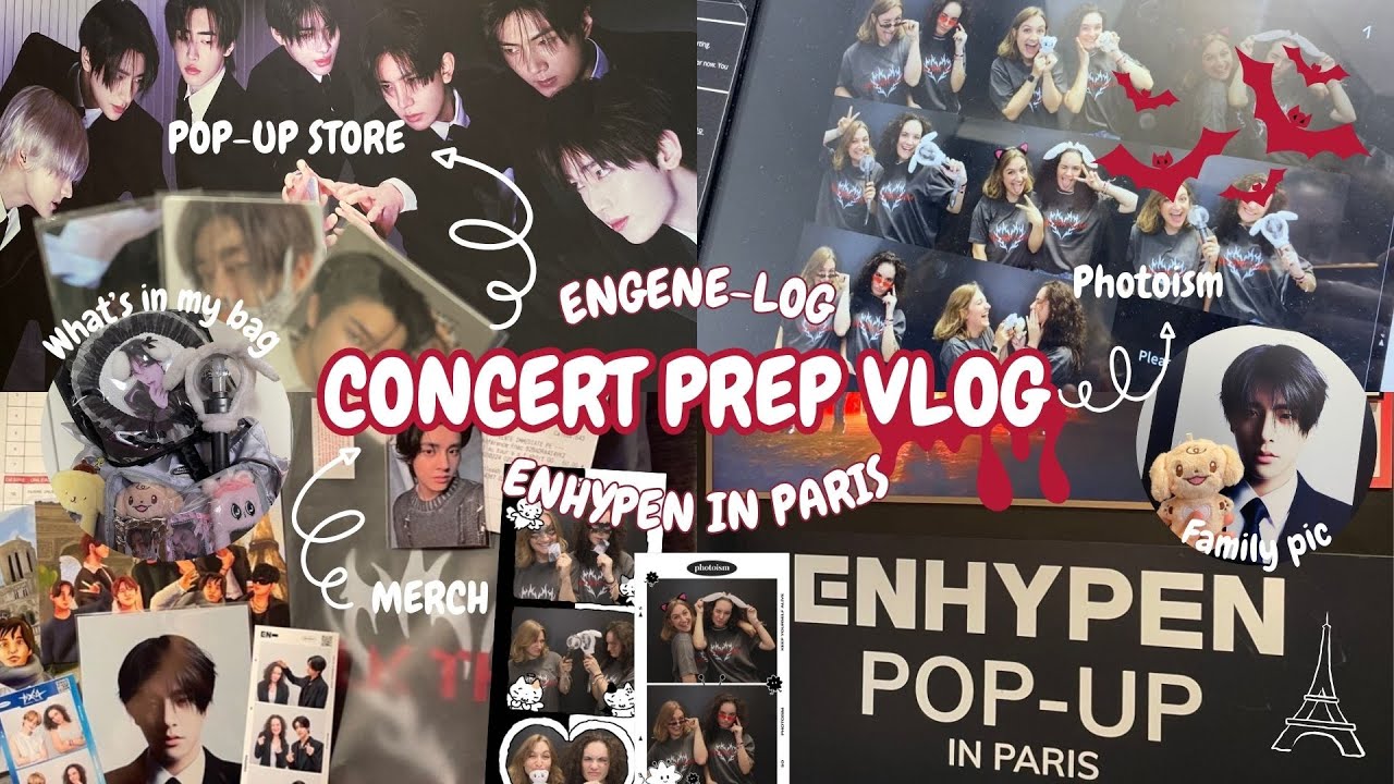 (Engene log) Enhypen Pop-up in Paris, making pickets, photoism ️💋 - YouTube