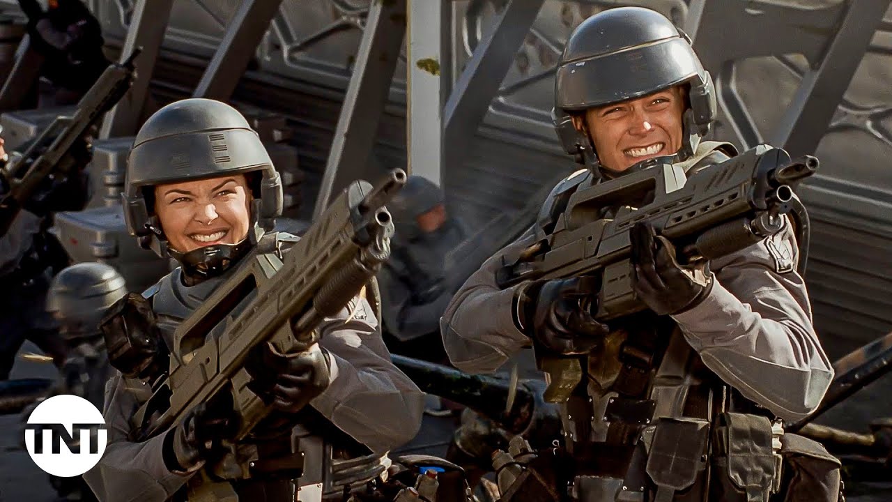 Arachnids Attack the Roughnecks at Whiskey Outpost [CLIP] | Starship ...