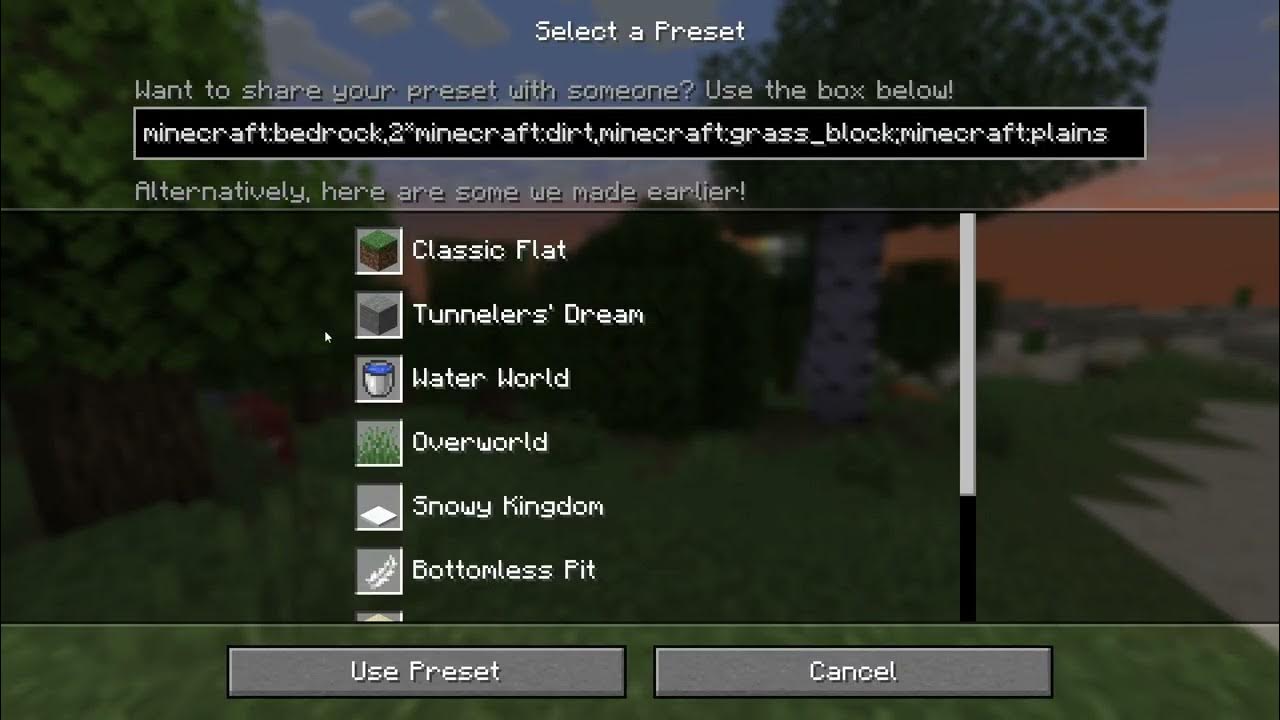 How to make a flat world in Minecraft Java - YouTube