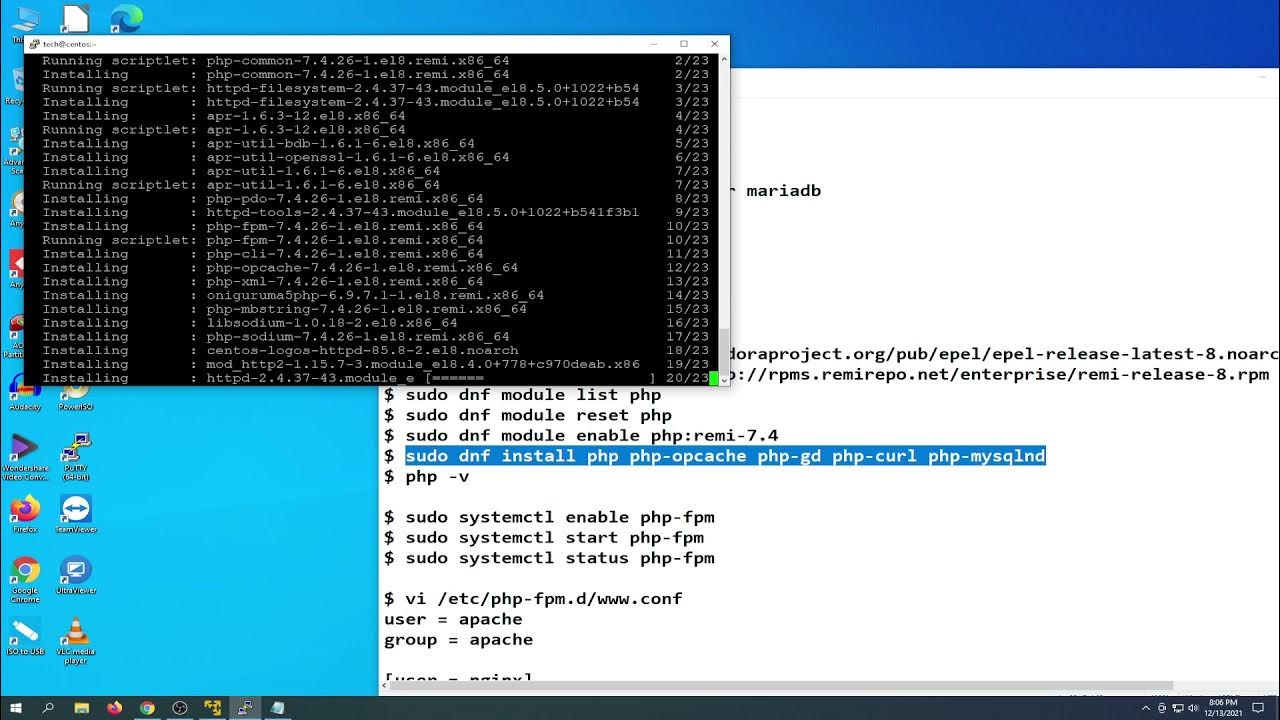 How to install LEMP (Linux-Nginx-Mysql-Php) stack on Centos8 Server - YouTube