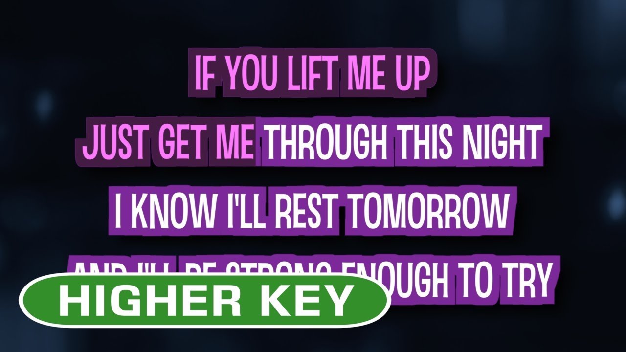 Lift Me Up (Karaoke Higher Key) - Christina Aguilera - YouTube