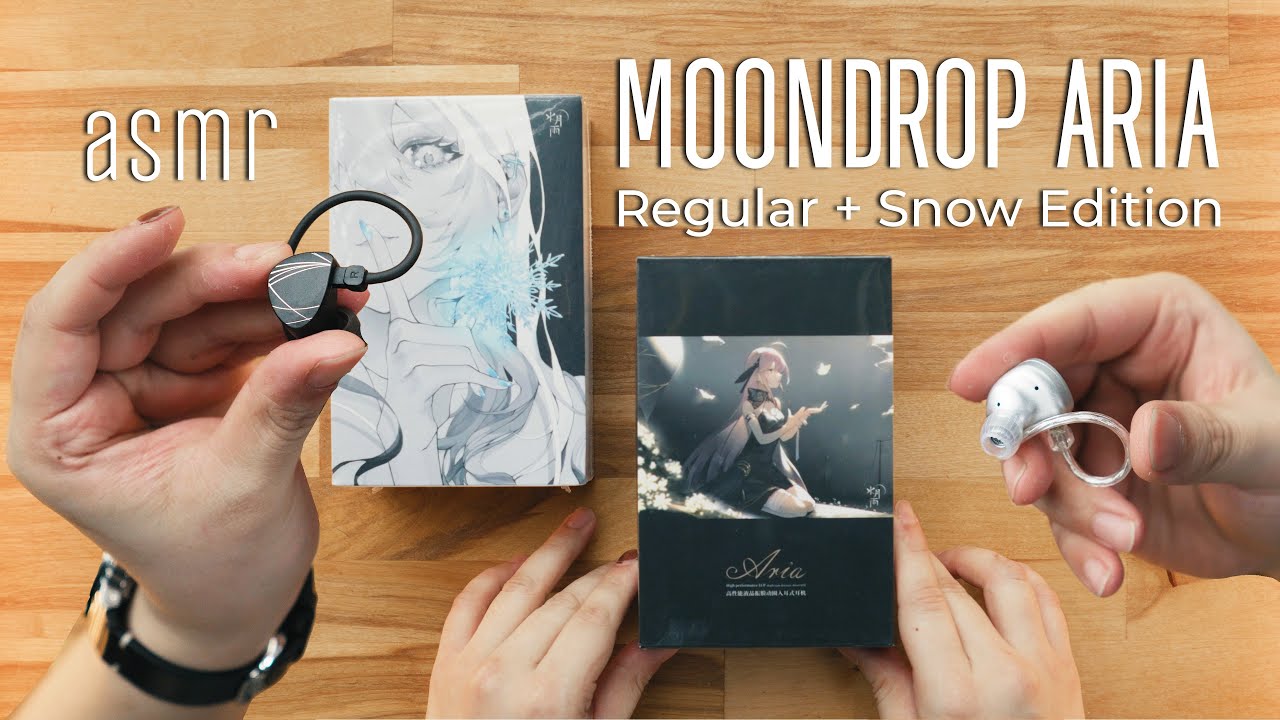 ASMR Unboxing - Moondrop Aria & Aria Snow Edition IEM Earphones - YouTube