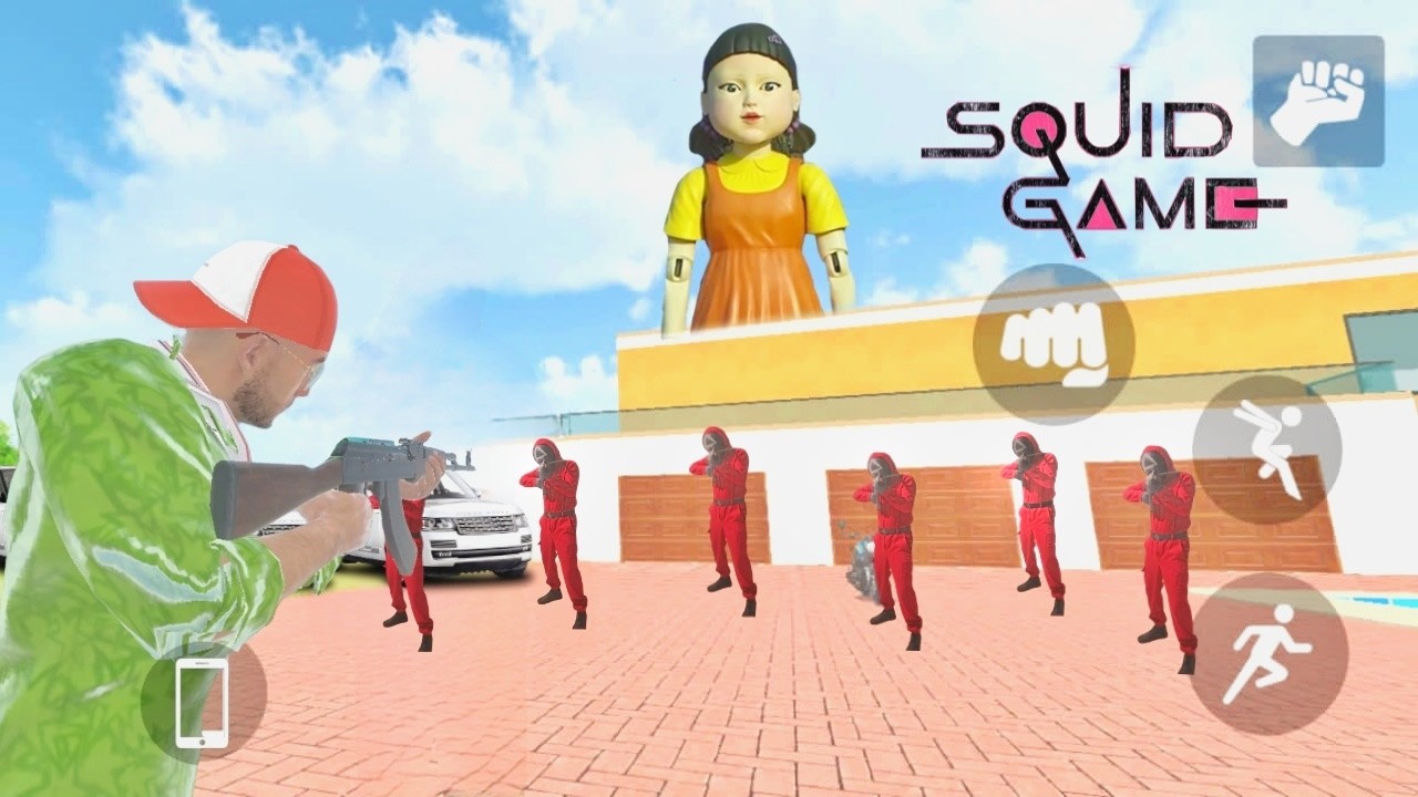 Franklin play squid game || Squid game doll attack 💥 - YouTube