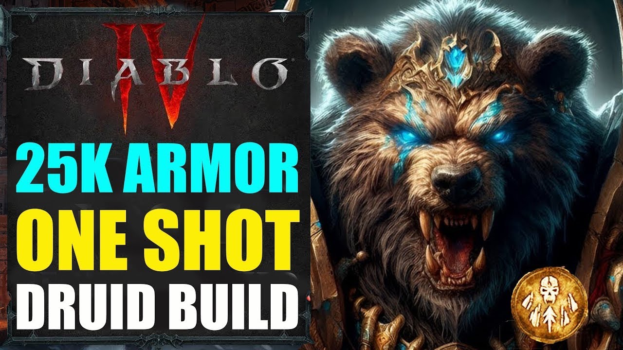 PERFECTED 25K ARMOR ONE SHOOT DRUID BUILD - BECOME GOD | Diablo 4 ...