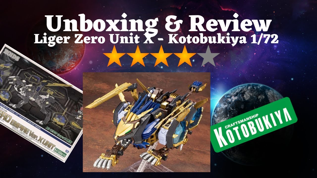 Unboxing & Review - Liger Zero Unit X - Kotobukiya 1/72 - YouTube