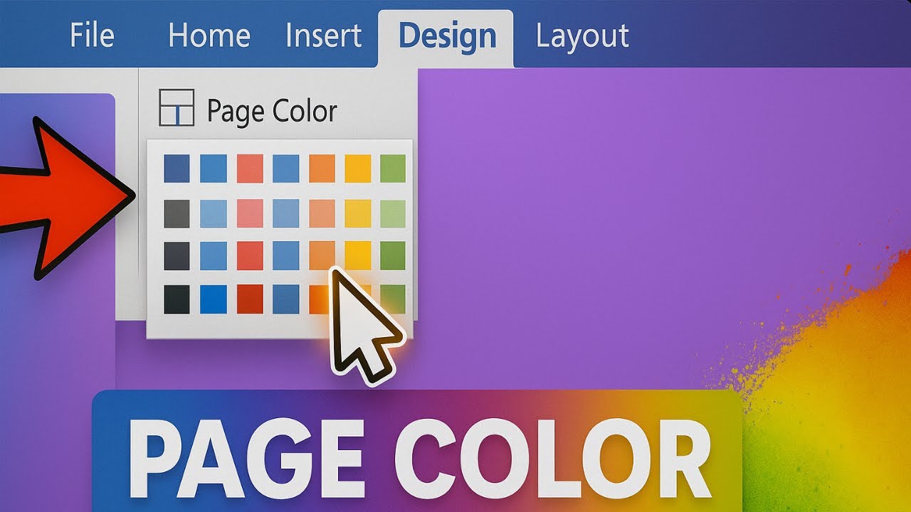 How to Change Page Color in Microsoft Word | Page Background Tutorial ...