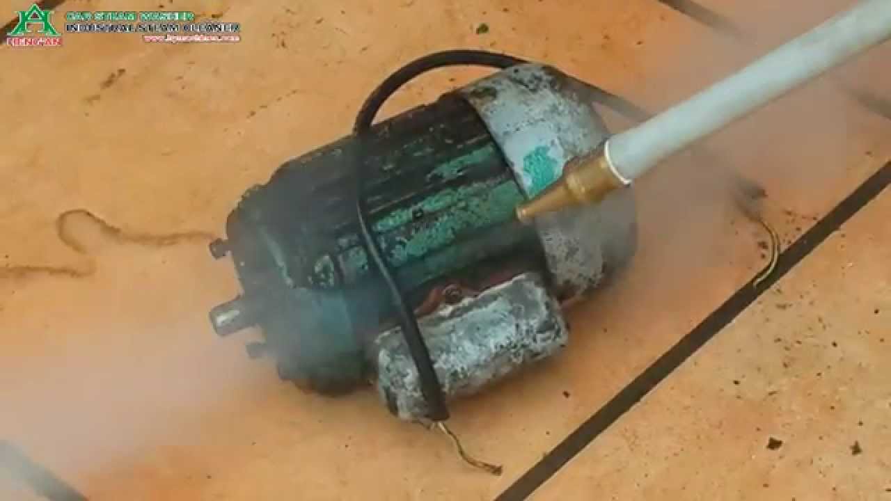 Industrial Steam Cleaning Heavy Oil Dirty Old Rusty Motor - YouTube
