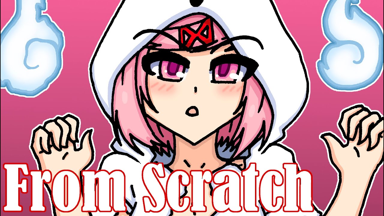 Natsuki Ghost (DDLC Halloween Fanart) from scratch - YouTube