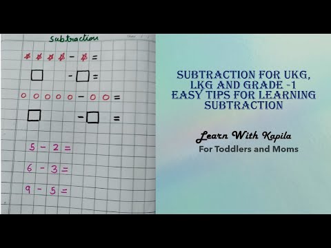 How to teach subtraction to UKG, LKG and grade 1 students , 4-6 years ...