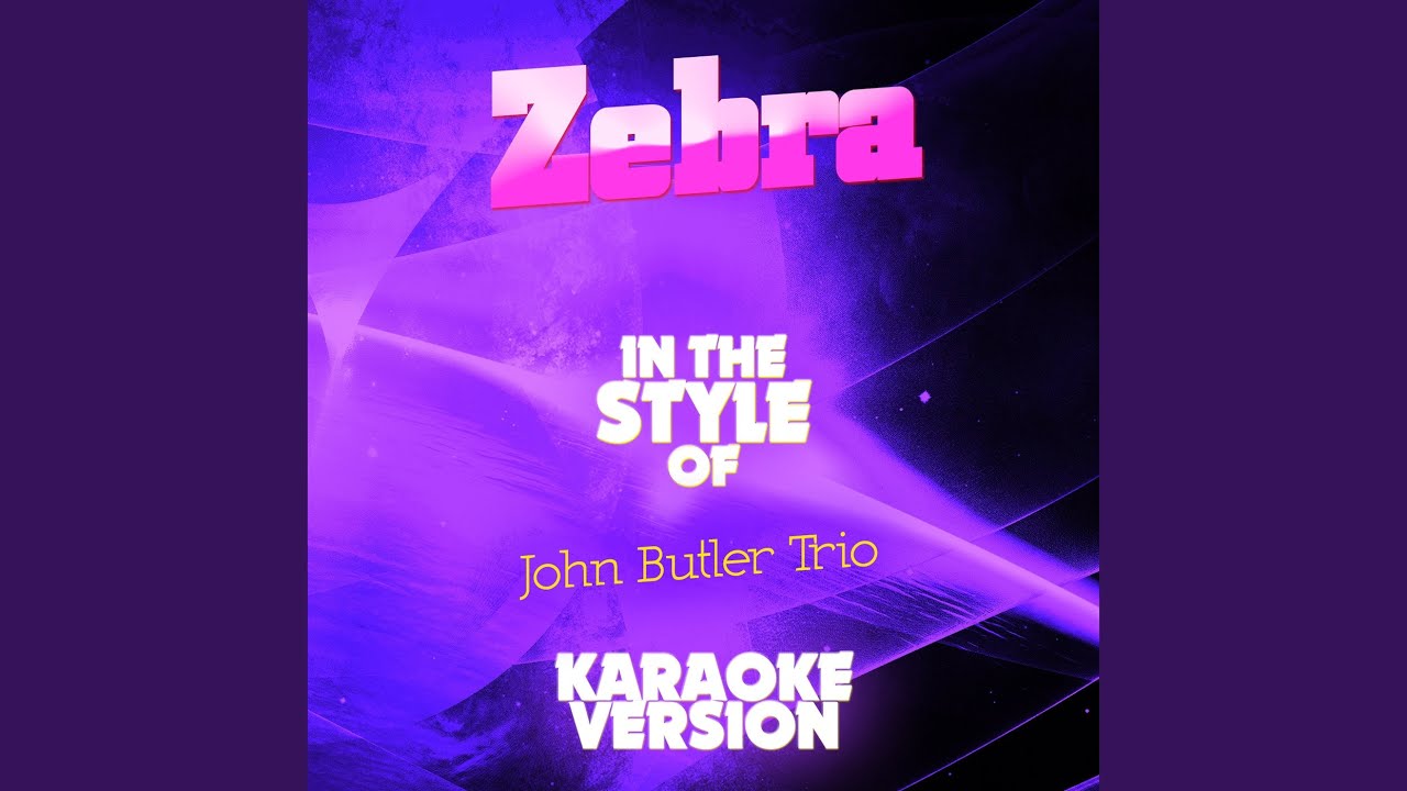 Zebra (In the Style of John Butler Trio) (Karaoke Version) - YouTube