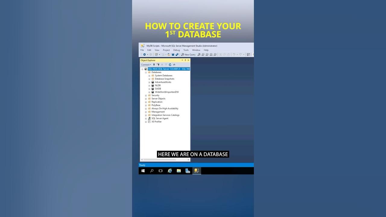 How to Create Your First Database - YouTube