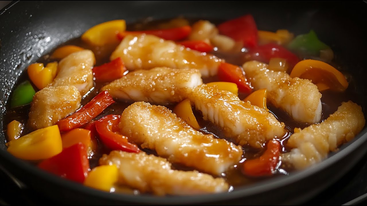 Juicy cod in a spicy sauce with peppers and garlic - a dinner that will ...