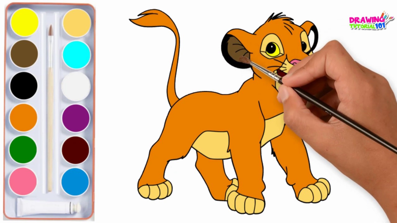 How To Draw Simba From Lion King Step By Step Drawing 🆕 - YouTube