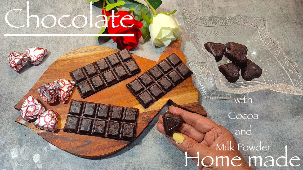 Homemade Chocolate | Chocolate with Cocoa Powder | Easy Chocolate ...