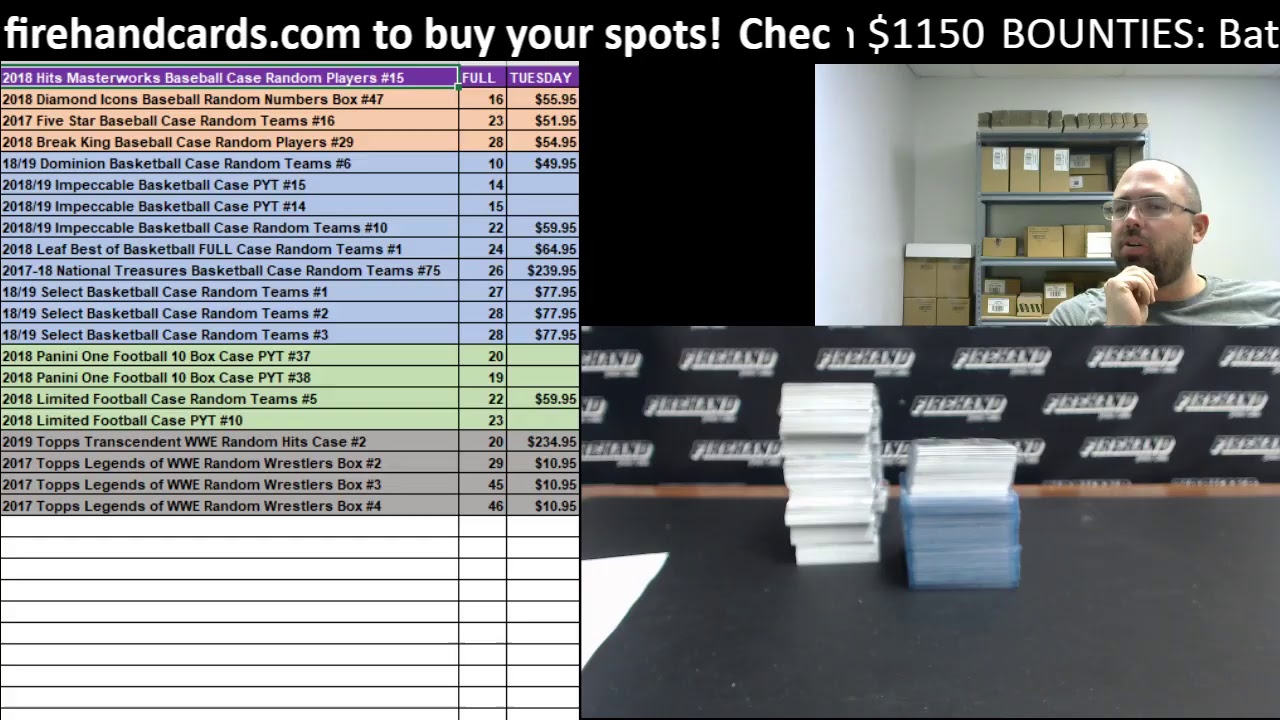 Firehand Cards Live Streaming Group Break Card Show ! - YouTube