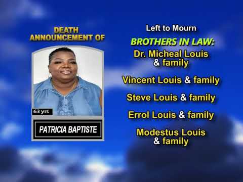 Patricia Baptiste ~ Long Obituary