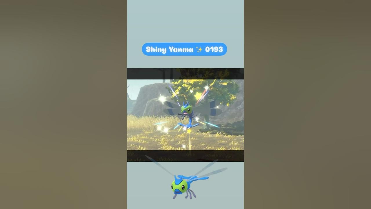 Shiny Yanma 0193 caught in the wild with Mass Outbreak in Pokemon Legends Arceus - YouTube