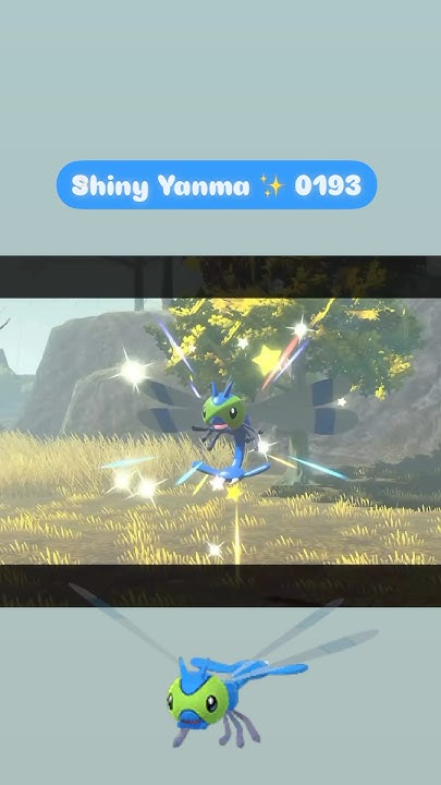 Shiny Yanma 0193 caught in the wild with Mass Outbreak in Pokemon Legends Arceus - YouTube