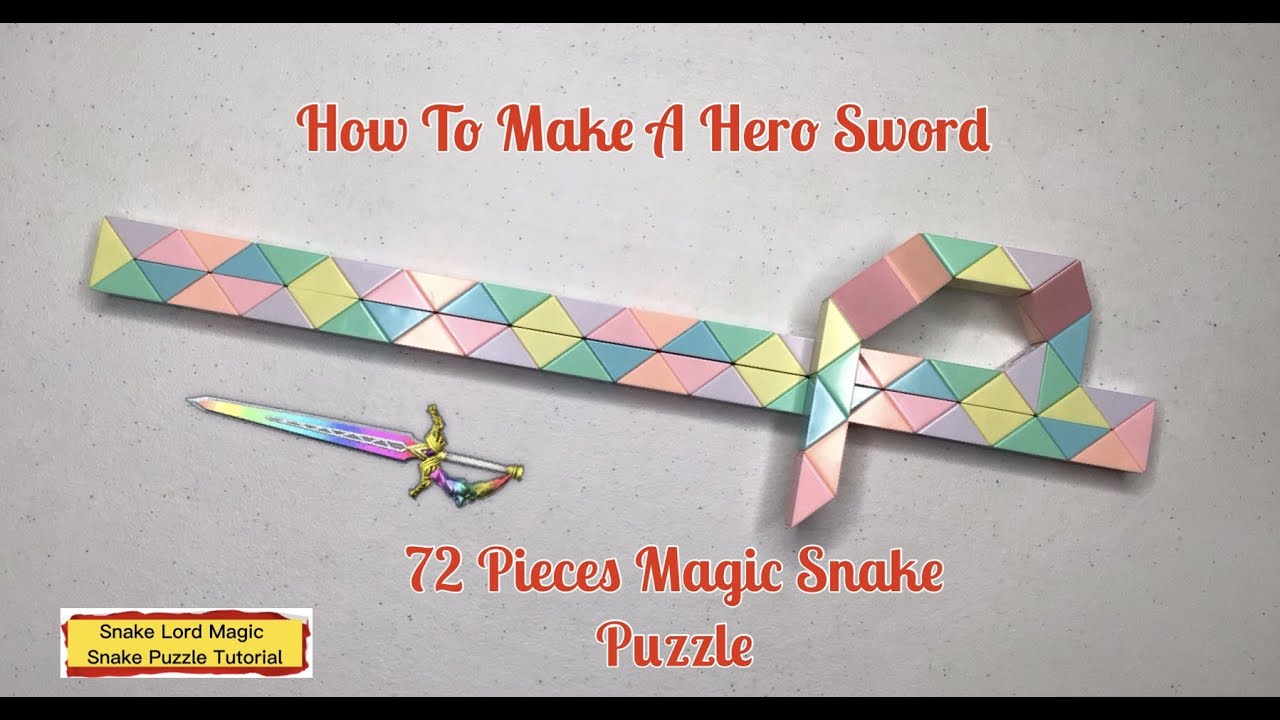 Hero Sword - 72 Pieces Magic Snake Puzzle - 魔 尺 72 段 - YouTube