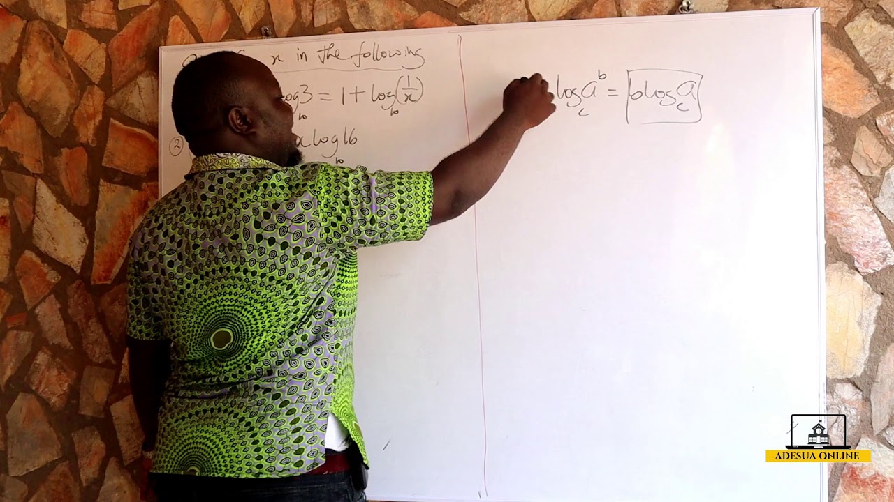 SHS 2 Core Mathematics | Solving Logarithm - YouTube
