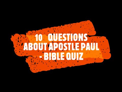 10 Questions about Apostle Paul - Bible Quiz - YouTube