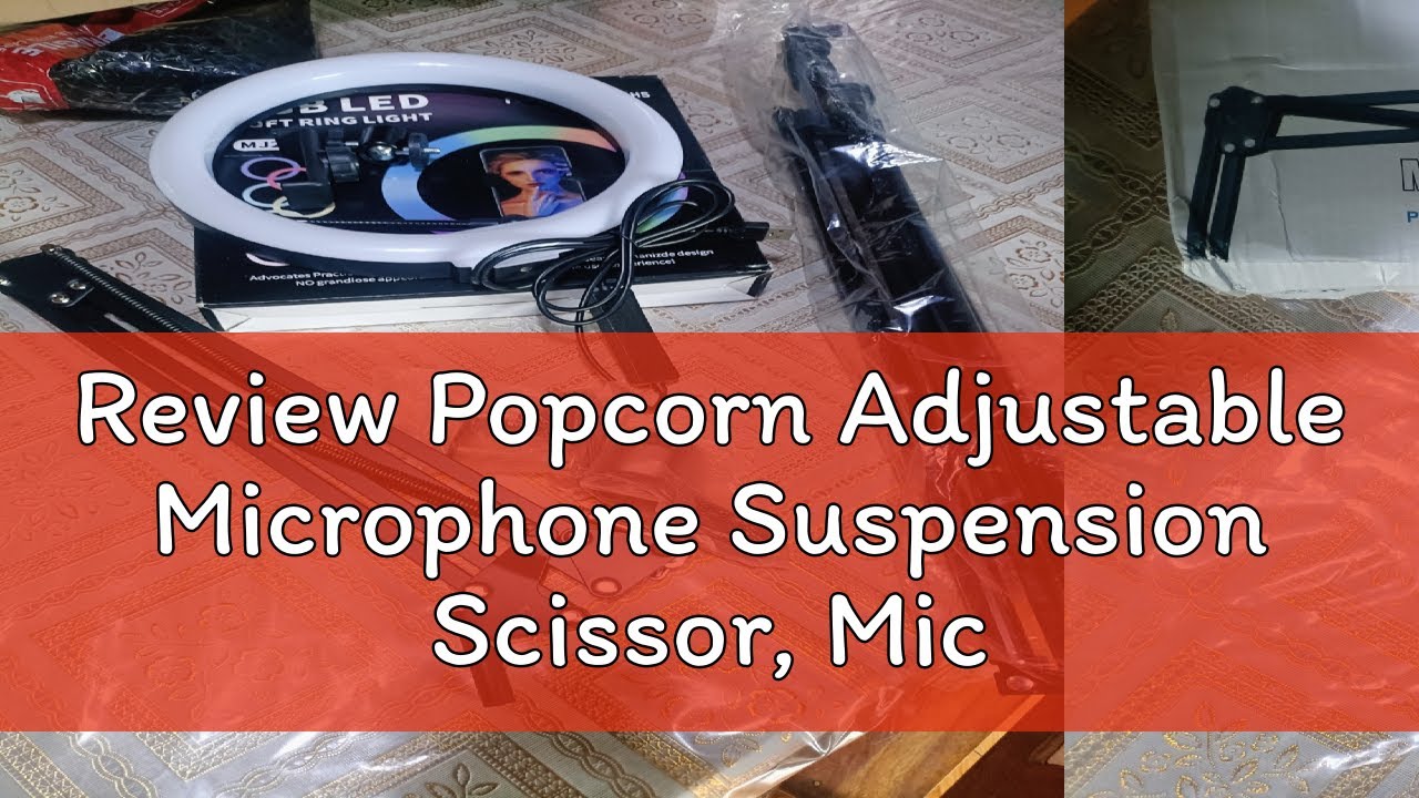 Review Popcorn Adjustable Microphone Suspension Scissor, Mic Stand Made ...