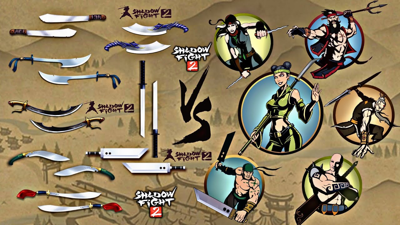 Shadow Fight 2 | All Swords vs Wasp and Bodyguards - YouTube