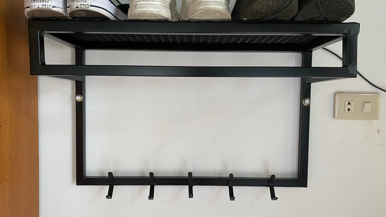 How To Create an Elegant Wall Mount Coat Rack with Just Metal || SJ ...