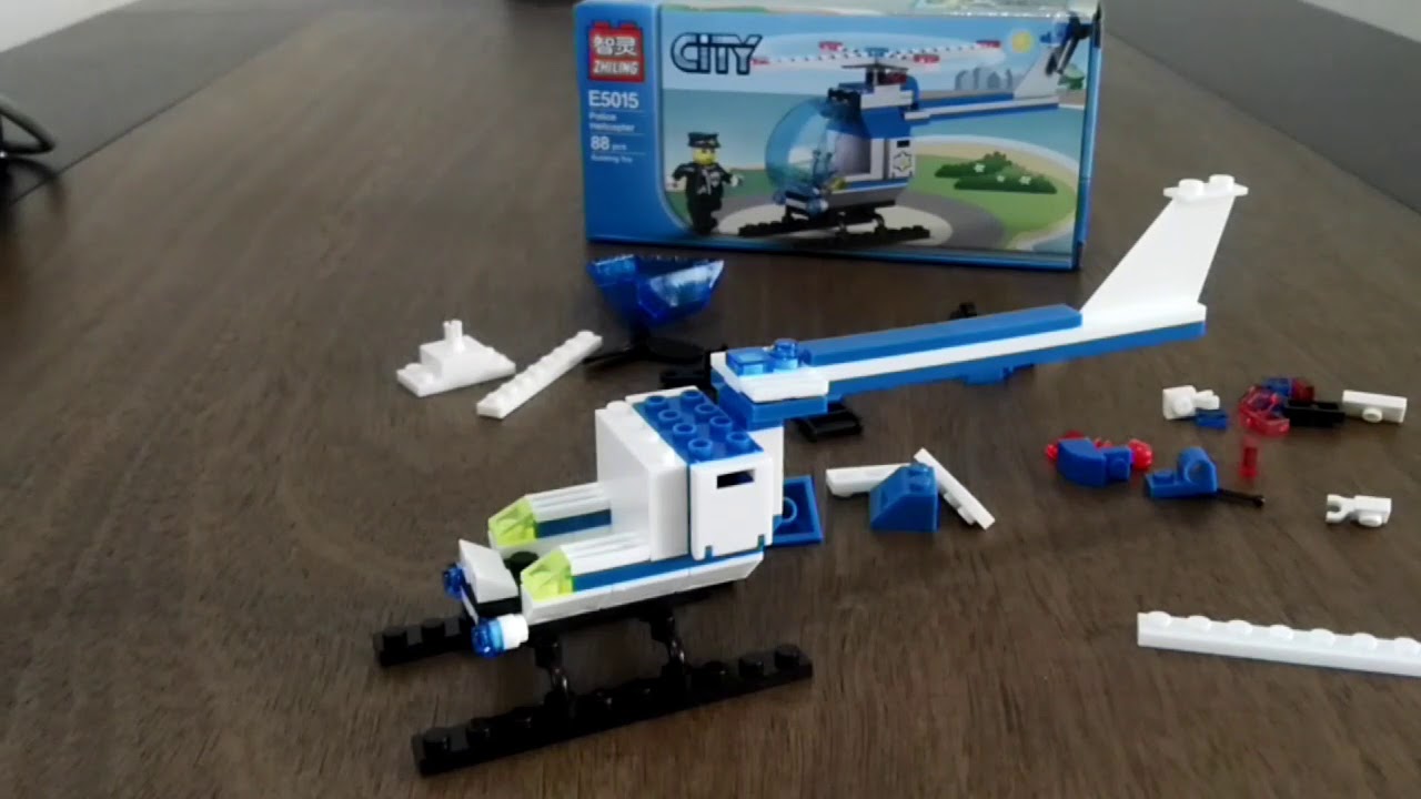 Lego city bootleg (Lego chafa) helicóptero policía - YouTube